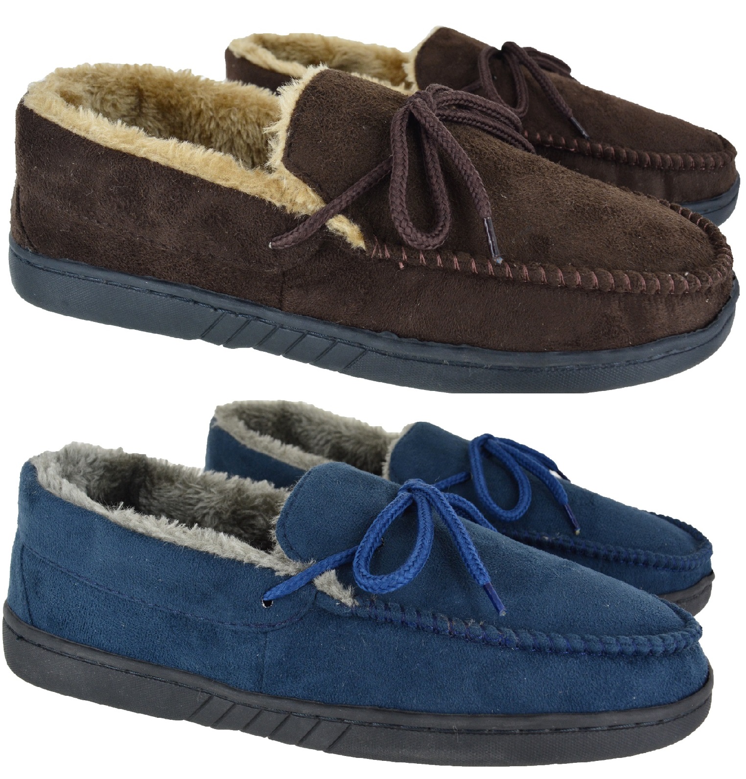 MENS GENTS FAUX LEATHER SUEDE MOCCASIN WINTER FLAT BLACK SLIPPERS SIZE MENS GENTS FAUX LEATHER SUEDE MOCCASIN WINTER FLAT BLACK SLIPPERS SIZE